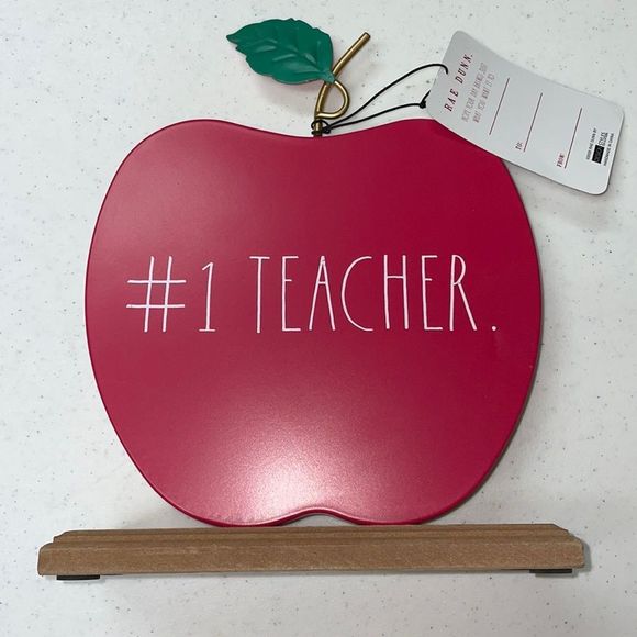 Rae Dunn | Accents | Raedunn Teacher Apple Plaque Metal Stand | Poshmark